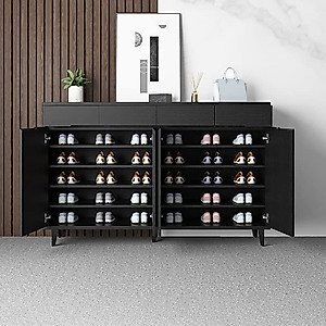 n/a Shoe Cabinets Spaace Saaving Entrance Vertical Shoe Cabinets Multilayer Home Furniture (Color : A, Size : 160cm)