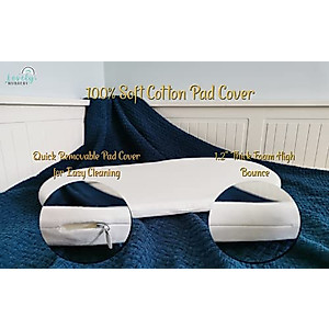 Lovely Nursery Baby Changing Basket Moses Basket 100% Cotton Rope and 1.2€ Thick Foam Pad with Removable Cover Change in Style and Comfort Beige/White Set