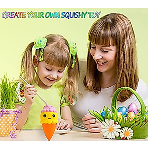 7Pcs Arts and Crafts for Girls, DIY Dessert Paint Your Own Squishies Kit! Gifts for Craft Lovers Kids Top Christmas Toys. Jumbo Slow Rise Squishies Stress Relief for Adult, with Decorating Stickers