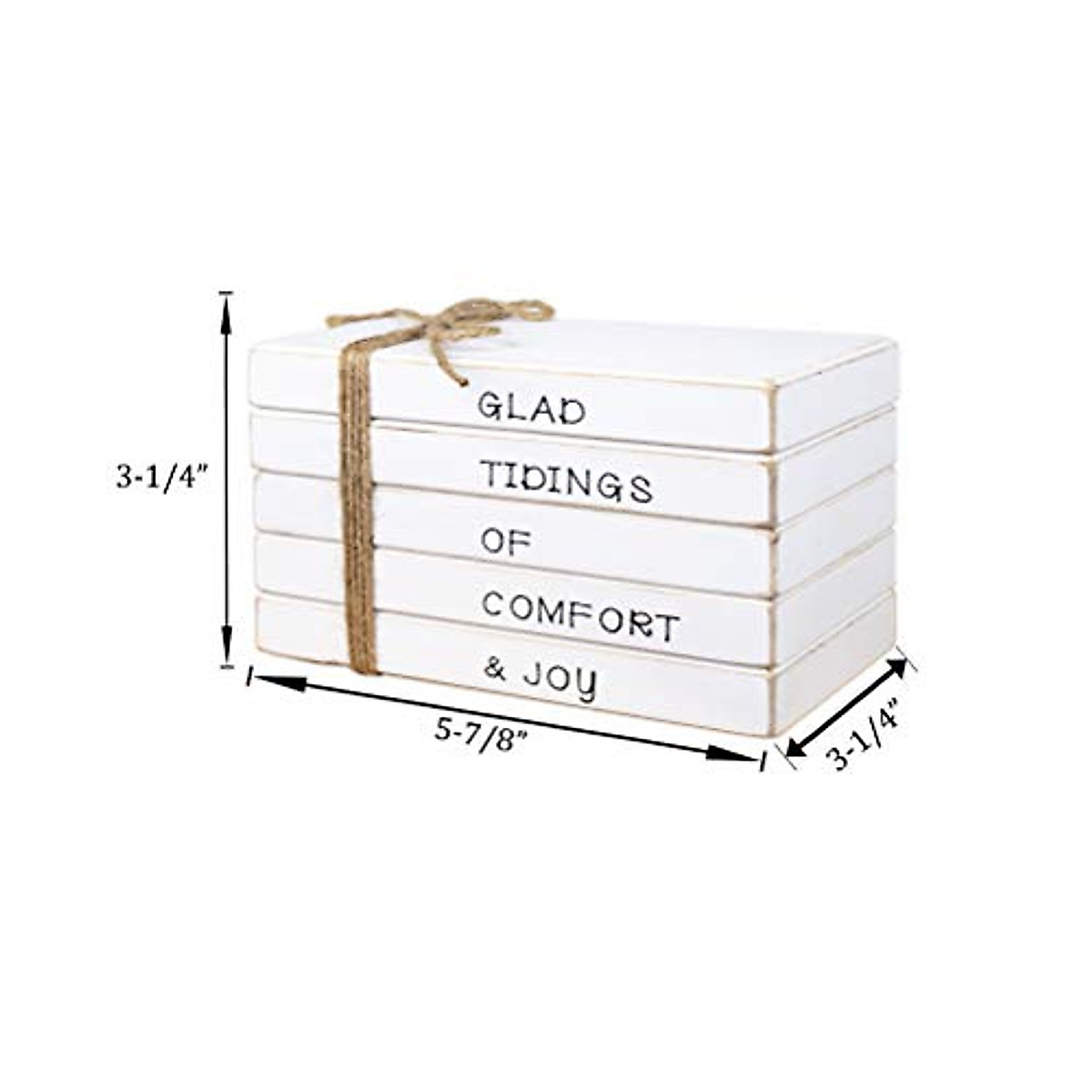 No/Brand Collective Home-Decorative Book Stack,Rustic Christmas Book Stack