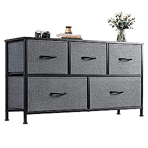 WLIVE 2 Drawer Nigjtstand, 5 Drawer Dresser and 8 Drawer Dresser Set, Storage Tower, Organizer Unit for Bedroom, Hallway, Entryway, Closets