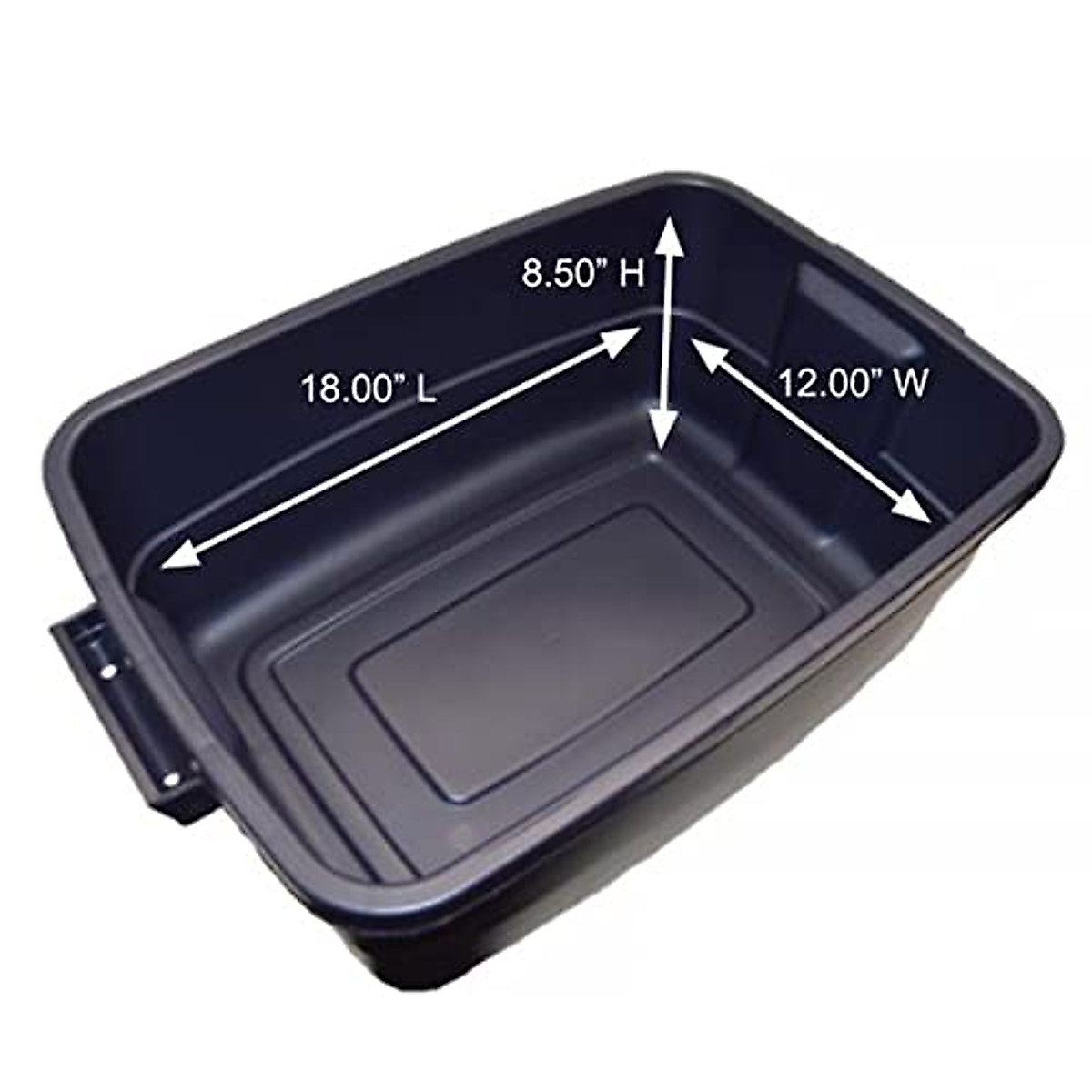 Rubbermaid Roughneck 10 Gallon Rugged Storage Tote in Dark Indigo Metallic with Lid and Handles for Home, Basement, Garage, (6 Pack)