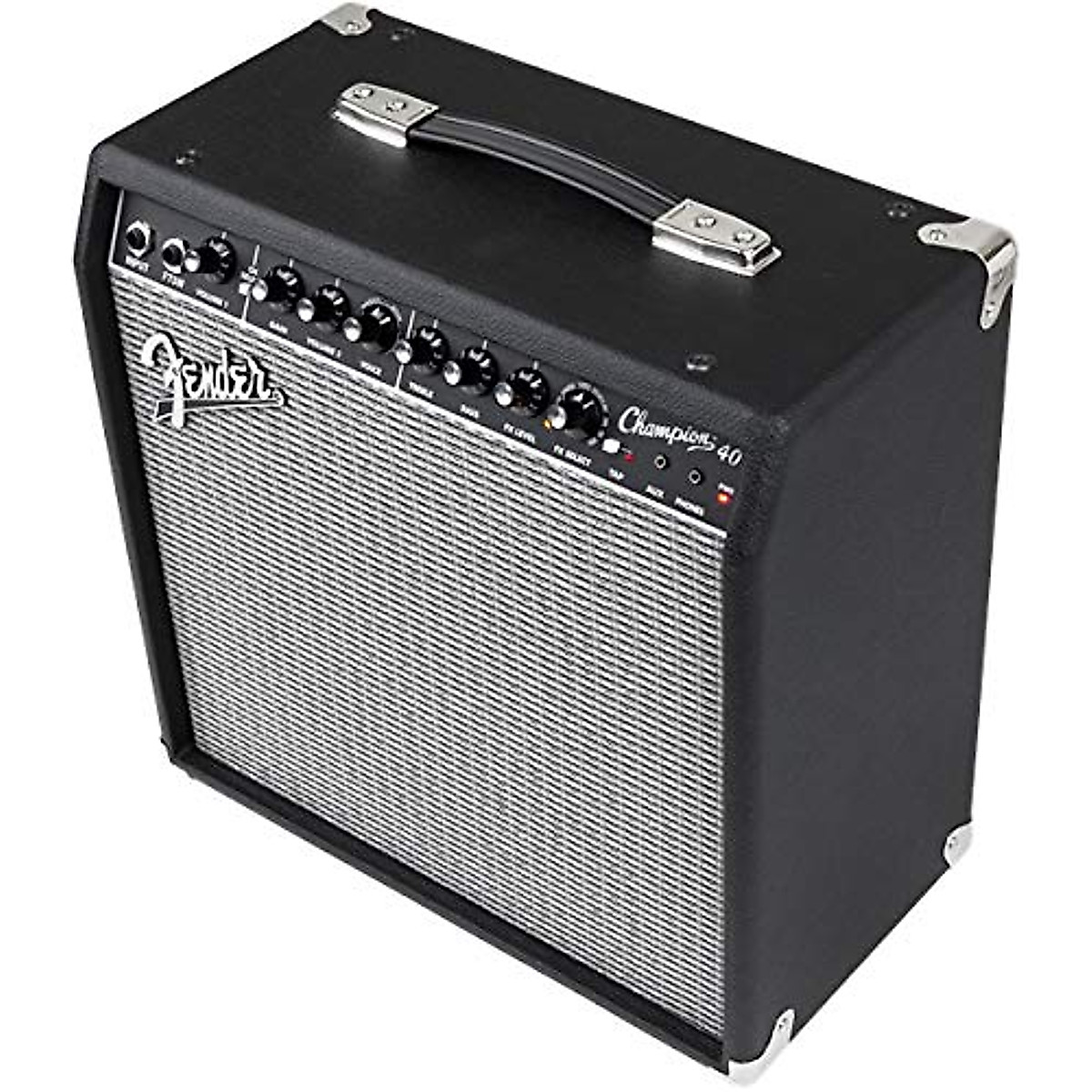 Fender Champion 40 Guitar Combo Amplifier Bundle with Instrument Cable and Picks