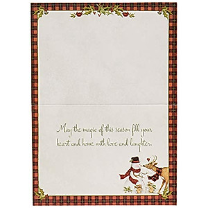 LANG Reindeer Kisses Petite Christmas Cards, 12 Cards & 13 Envelopes in Sturdy Keepsake Box, Full-Color Artwork, Linen-Embossed Paper Stock, Added Embellishments (2004534)