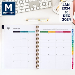 2024 Weekly & Monthly Planner Simplified by Emily Ley for AT-A-GLANCE, 8-1/2" x 11", Large, Happy Stripe (EL16-905-24)