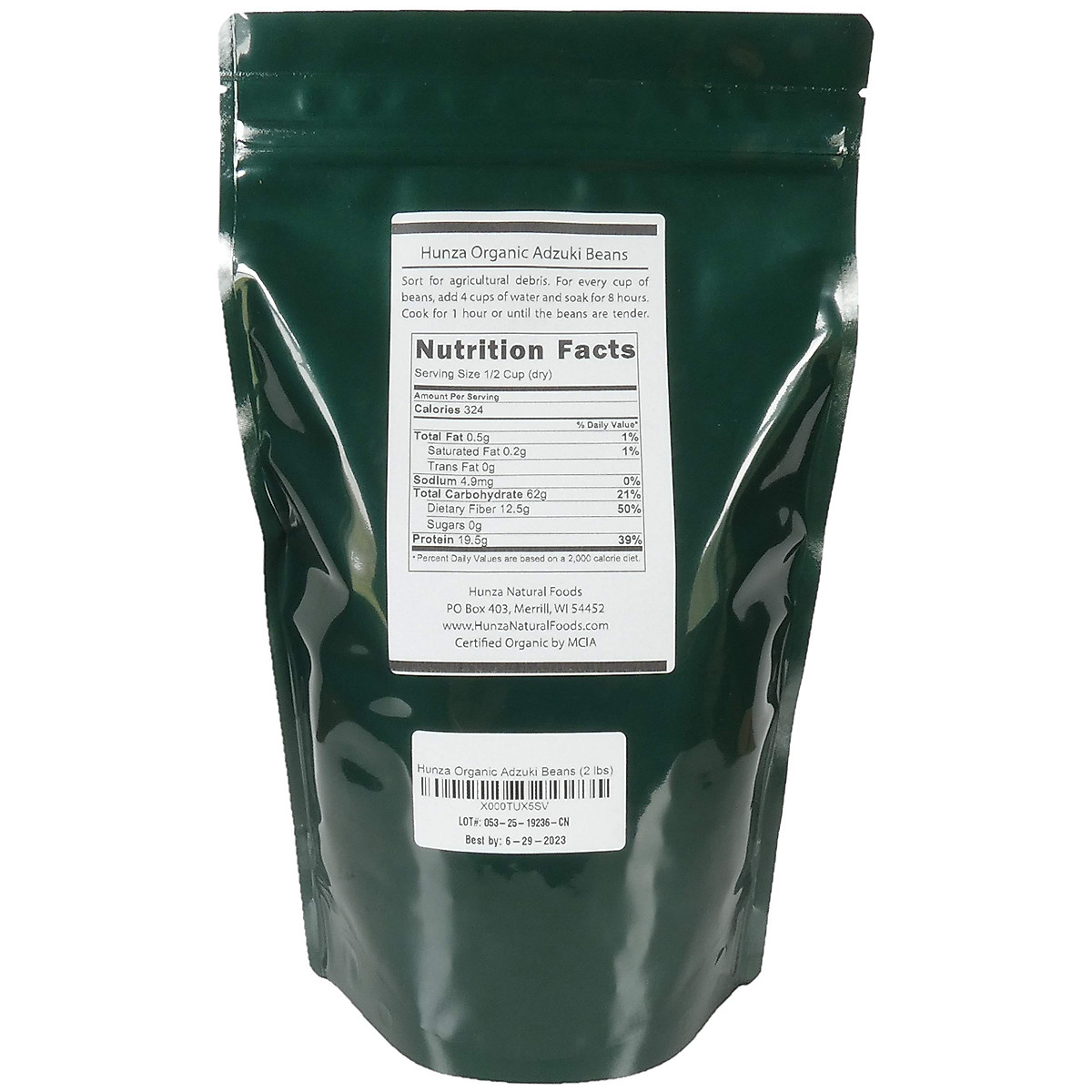 Hunza Organic Adzuki Beans (2 lbs)