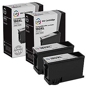 LD Products Compatible Ink Cartridge Replacement for Lexmark 150XL 14N1614 High Yield (Black, 2-Pack)