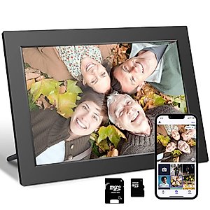 10.1 Inch WiFi Digital Picture Frame, Digital Photo Frame with 32GB SD Card, Unlimited Account Connection, IPS HD Touch Screen - Gift for Friends and Family