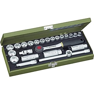 PROXXON 23110 Socket Set, 0 V, Multi-Colour, 3/8-Inch, Set of 24 Piece