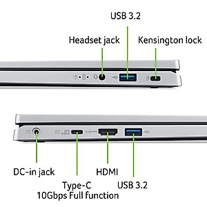 Acer Aspire 3 Spin 14 Convertible Laptop | 14" 1920 x 1200 IPS Touch Display | Intel Core i3-N305 | Intel UHD Graphics | 8GB LPDDR5 | 128GB SSD | Wi-Fi 6 | Windows 11 Home in S mode | A3SP14-31PT-37NV