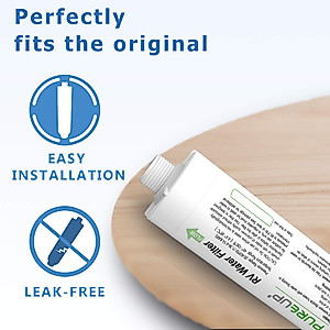 PUREUP RV Inline Water Filter, Compatible with 40045 Taste Water Filter, Reduces Odors, Bad Taste, Sediment and More (2 Pack)