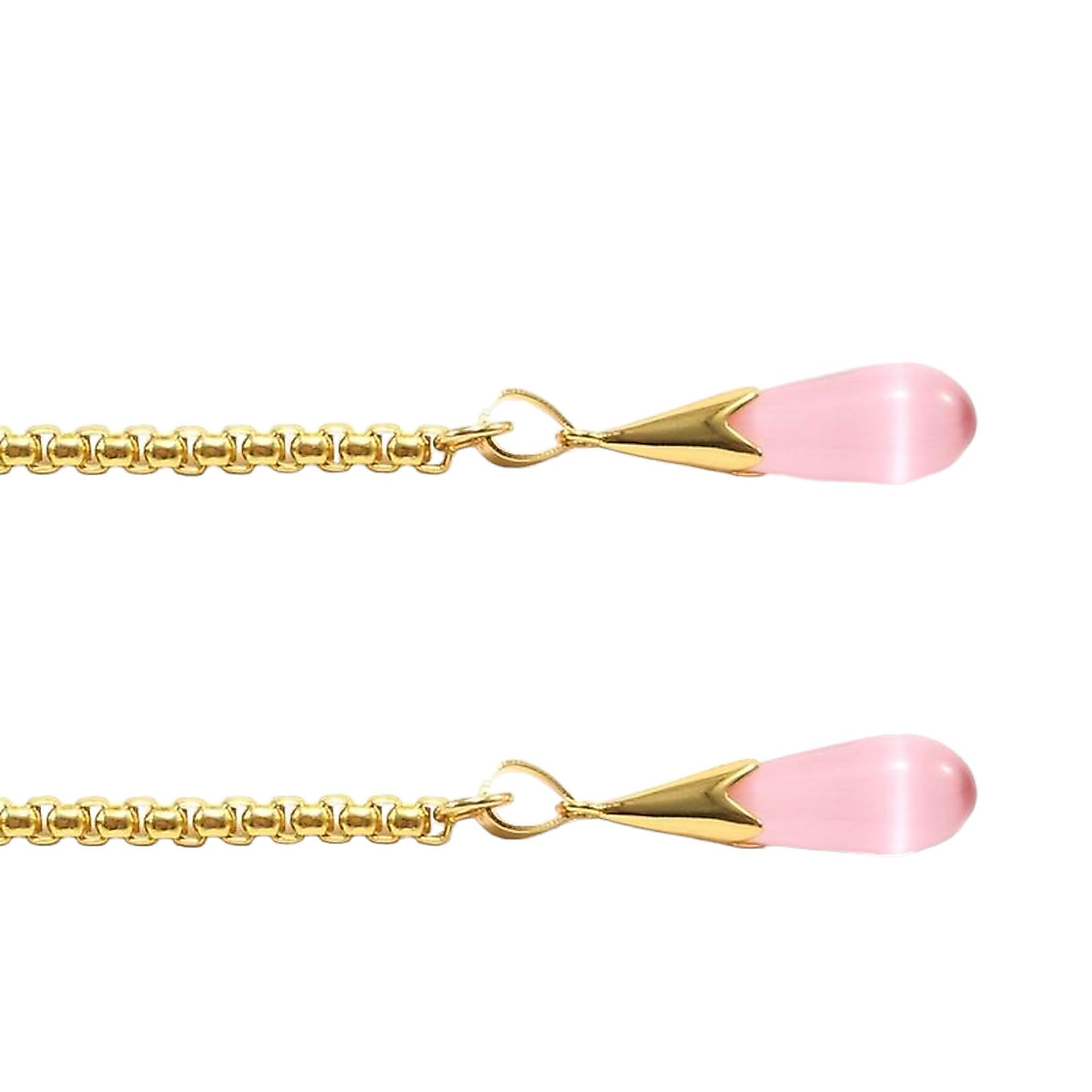 Loom&Pearl Armless Chain Festival Sunglasses with Non-Slip Holds on Ears