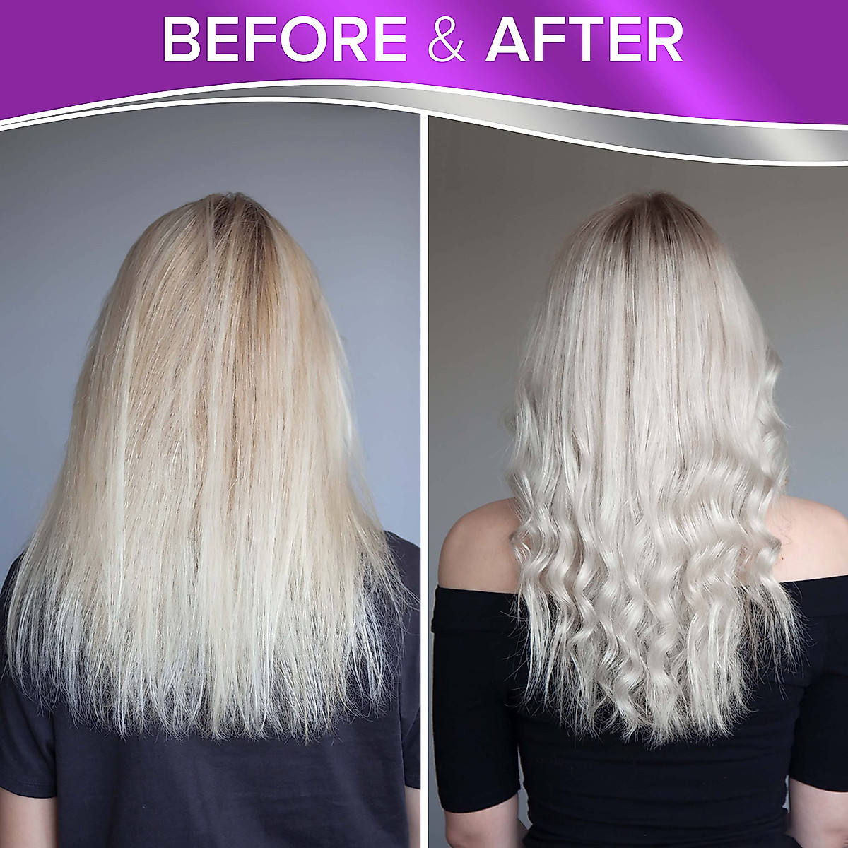 Purple Conditioner For Blonde Hair (500ml) SULFATE FREE Blue Conditioner Toner For Blonde Hair Bleached Hair Grey Hair Platinum Blonde Conditioner - Silver Conditioner Blonde Purple Hair Conditioner