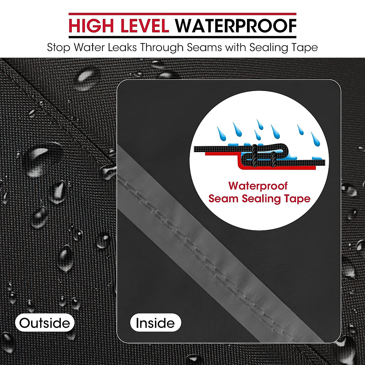 Unicook 28 Inch Griddle Cover for Blackstone and Nexgrill Cooking Station, Outdoor Flat Top BBQ Grill Cover with Sealed Seam, Heavy Duty Waterproof Fade Resistant, Black