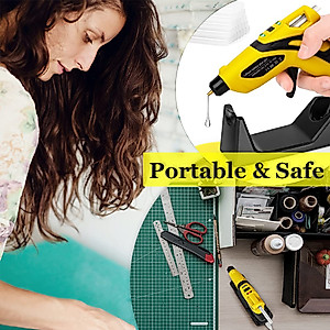 Cordless Fast Preheating Hot Glue Gun Kit with 30PCS Glue Sticks (7mmx150mm), USB Rechargeable & Smart Power-Off Cordless Hot Melt Glue Gun for Quick Repairs, DIY & Xmas