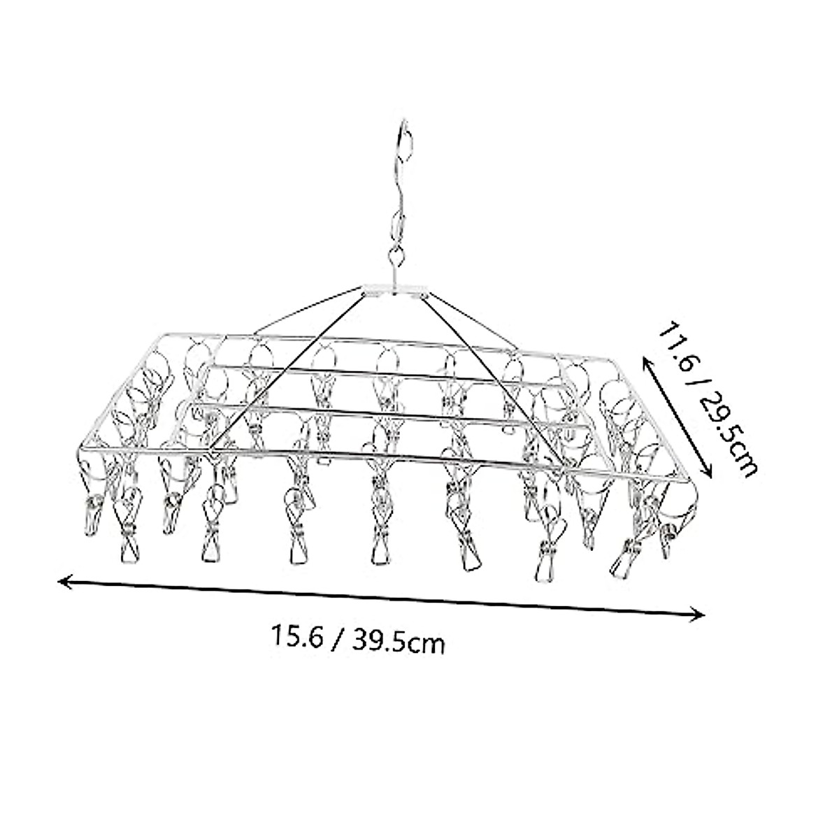 HOMSFOU 2 Pcs Drying Rack Hanging Clothes Drying Rack Baby Coat Hangers Under Outfit Bra Towels Drying Hanger Rack Bras Drying Clip Laundry Drying Rack Windproof Clips Sock Hanger Travel