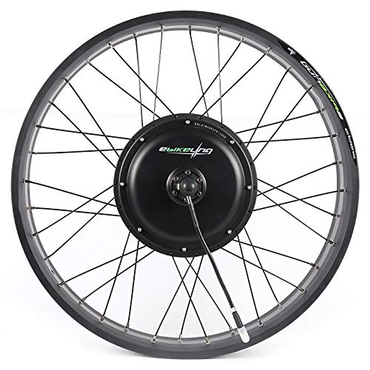 EBIKELING Waterproof Ebike Conversion Kit for Electric Bike 26" Fat Front or Rear Wheel Electric Bicycle Hub Motor Kit 1500W 1200W 750W 500W