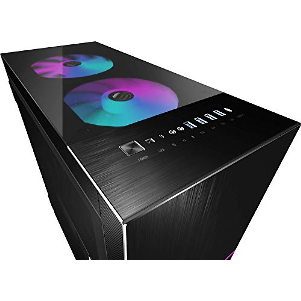 MSI MPG SEKIRA 500X Full Tower Gaming Computer Case (Black, 3X 200mm ARGB + 1x 200mm + 1x120mm ARGB Fans, 8 Channel ARGB Hub, USB Type-C, Tempered Glass, MSI Center, E-ATX, ATX, mATX, Mini-ITX)