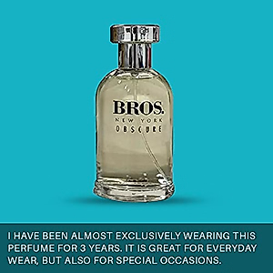 Bros. New York Obscure - Eau De Toilette Spray Perfume, Fragrance For Men- Daywear, Casual Daily Cologne Set with Deluxe Suede Pouch- 2.7 Oz Bottle- Ideal EDT Beauty Gift for Birthday, Anniversary