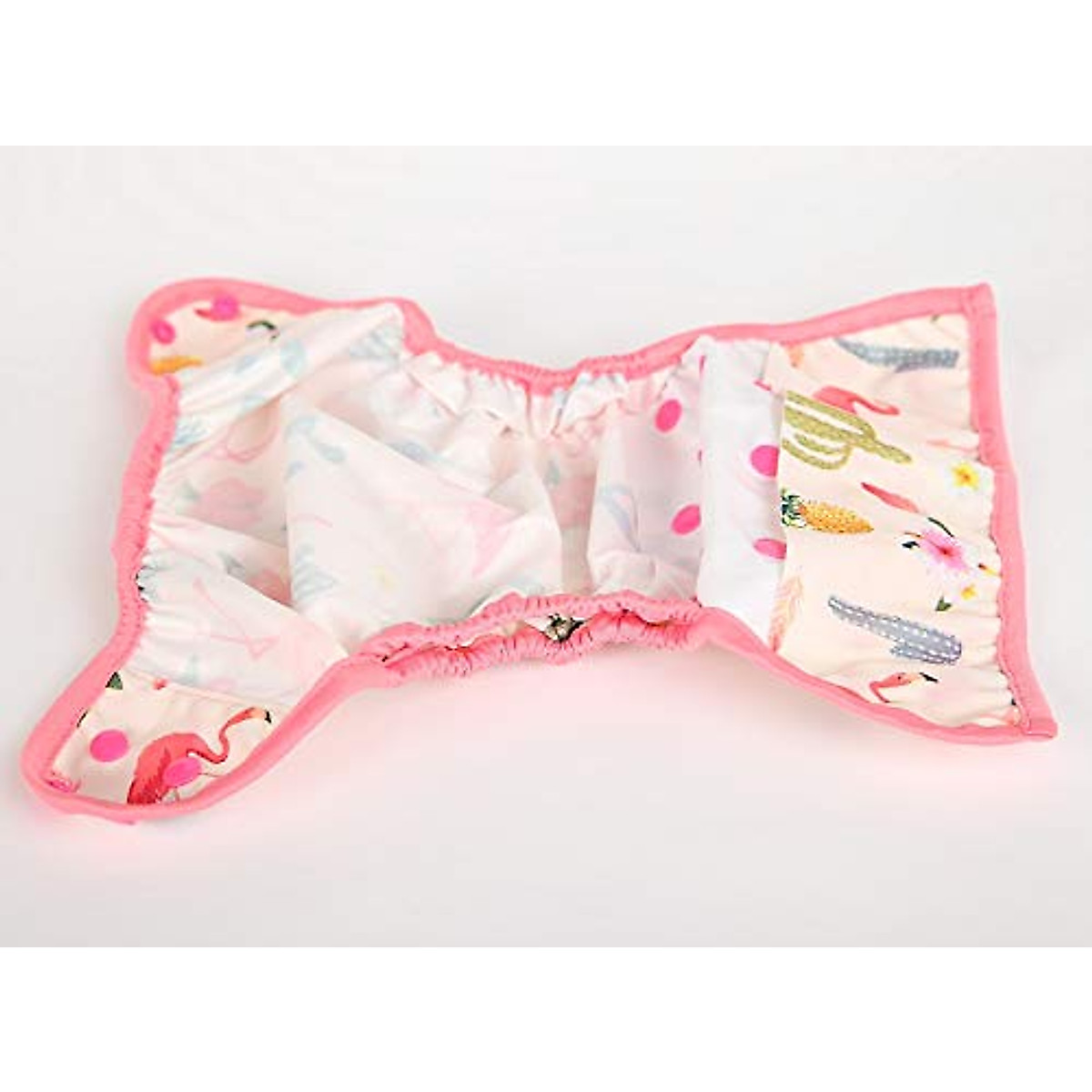 One Size Cloth Diaper Cover Snap With Double Gusset (Flamingo)