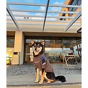 ChoChoCho Woof Knit Dog Sweater, Fashion Design Thermal Knitted Dog Sweaters for Dogs Puppy Small Medium Large, Warm Doggy Sweater Winter Clothes (Blue/Grey, 5XL)