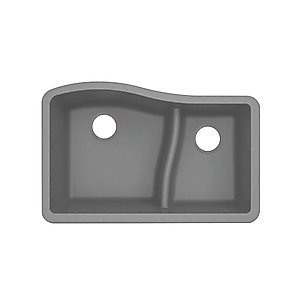 Transolid AUDA3221-17-1 Aversa SilQ Granite 32-in. Undermount Kitchen Sink, Gray
