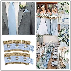 6 Packs Hair Tie Favors - Bridesmaid Proposal Gifts for Wedding, Bachelorette Party, and Bridal Shower (Baby Blue)