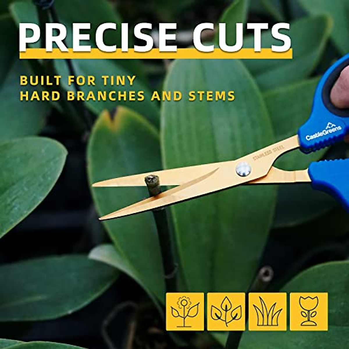 Plant scissors 60mm Gardening Shears (Titanium plated coating Bonsai Scissors) Practical and Light Pruning Shear,plant shears pruning indoor & outdoor
