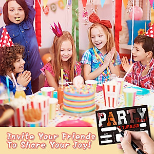 DETIHO 4" x 6" Sports Theme Birthday Party Invitation Cards With Envelopes - It's Party Time - Basketball Football Soccer All Star Sports Invitation - 20 Sets - E02