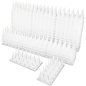 EcoGrowth Bird Spike for Bird Cat Squirrel, Fence Spike to Keep Pigeon Raccoon Away, Bird Spikes Security for Railing, Roof - 22 Pack (21.6 FT)