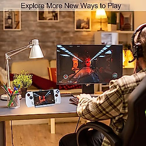 MVRPDXC Docking Station for ROG Ally/Legion Go, 7-in-1 ROG Ally Dock with HDMI 2.0 4K@60Hz, Gigabit Ethernet, USB 2.0, 2*USB 3.1 Gen1, USB-C 3.1 Gen1 and Fast Charging USB-C Port
