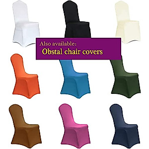 Obstal 6 Pack Stretch Spandex Table Covers for 6 Foot Tables - 6 FT Universal Rectangular Fitted Tablecloth Protector for Wedding, Banquet, Party (Black, 72 Length x 30 Width x 30 Height Inches)