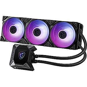 MSI MPG CoreLiquid K360 - AIO CPU Liquid Cooler - 2.4" LCD Screen - 360mm Radiator - Triple 120mm ARGB PWM Fans