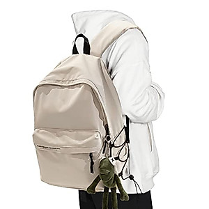 coowoz College Bag Lightweight Casual Daypack College Laptop Backpack for Men Women Water Resistant Travel Rucksack for Sports backpack for Women(White)