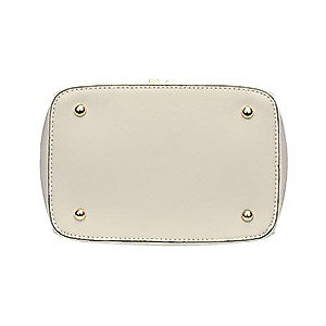 KKXIU Multipocket Fashion PU Leather Backpack Purse for Women Girls Ladies Shoulder Travel Daypacks Bags (A-cream white)