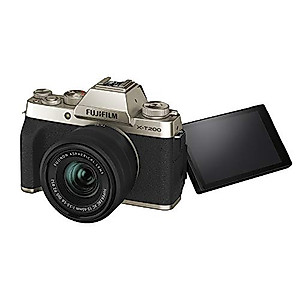 Fujifilm X-T200 Mirrorless Digital Camera w/XC15-45mm Kit - Champagne Gold