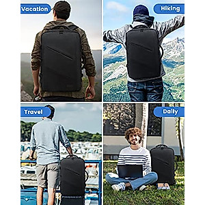 LOVEVOOK Carry on Backpack, Extra Large 35-50L Expandable Travel Backpack Airline Approved, Anti-Theft Waterproof Backpack for Travel, 18 Inch Laptop Backpack with USB Port for Men & Women