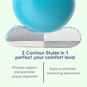 Reversible Plus+ Memory Foam Pillow Multipe Function- Widen Desgin Neck Contour Cervical Orthopedic Pillow- Firm Pillow for Back, Stomach and Side Sleepers - Pillow for Neck and Shoulder Pain