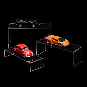 ihomecooker 6 Pc Clear Acrylic Display Risers Showcase for Shoe Risers Retail Stand Cupcake Stand Dessert Stand …