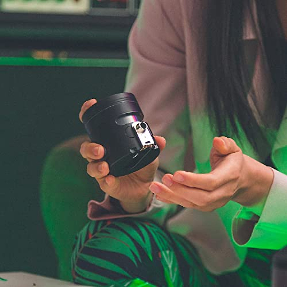 Tectonic9 MANUAL Herb Grinder w/ AUTOMATIC Electric Herbal Spice Dispenser Large 2.5" Aluminum Alloy