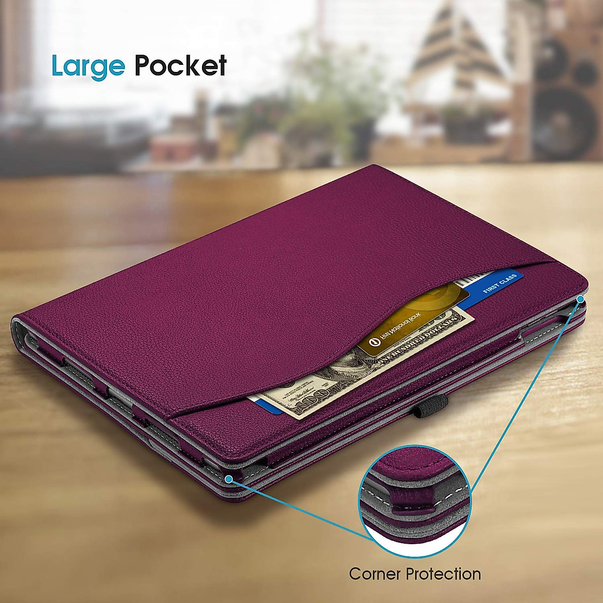 Fintie Case for iPad Air (3rd Gen) 10.5" 2019 / iPad Pro 10.5" 2017 - [Corner Protection] 360 Degree Rotating Smart Protective Stand Cover w/Pencil Holder, Auto Sleep/Wake, Purple