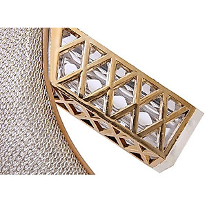 Purubylley Women's High-heeled Open-toe Hollow Mesh Boots，fish Mouth Dress Stylish Zipper Closure Sandals，Latin Dance Boots Performance Training Shoes (gold,6)