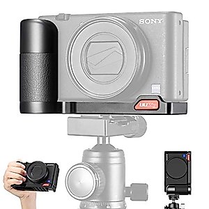 ZV-1 Camera Handle Grip Bracket for Sony ZV-1 Camera, Support Vertical Tripod Mount YouTube Video Shooting ZV1 Vlogging Accessories, w Base Microphone/Fill Light Extension Cold Shoe Mount