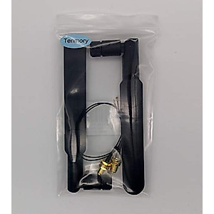 WiFi Antenna 8dBi Omni RP-SMA Male 2.4Ghz 5.8Ghz Dual Band + 20cm U.FL IPEX MHF4 to RP SMA Female Extension Cable for M.2 NGFF Card Notebook Drone 2 Pcs