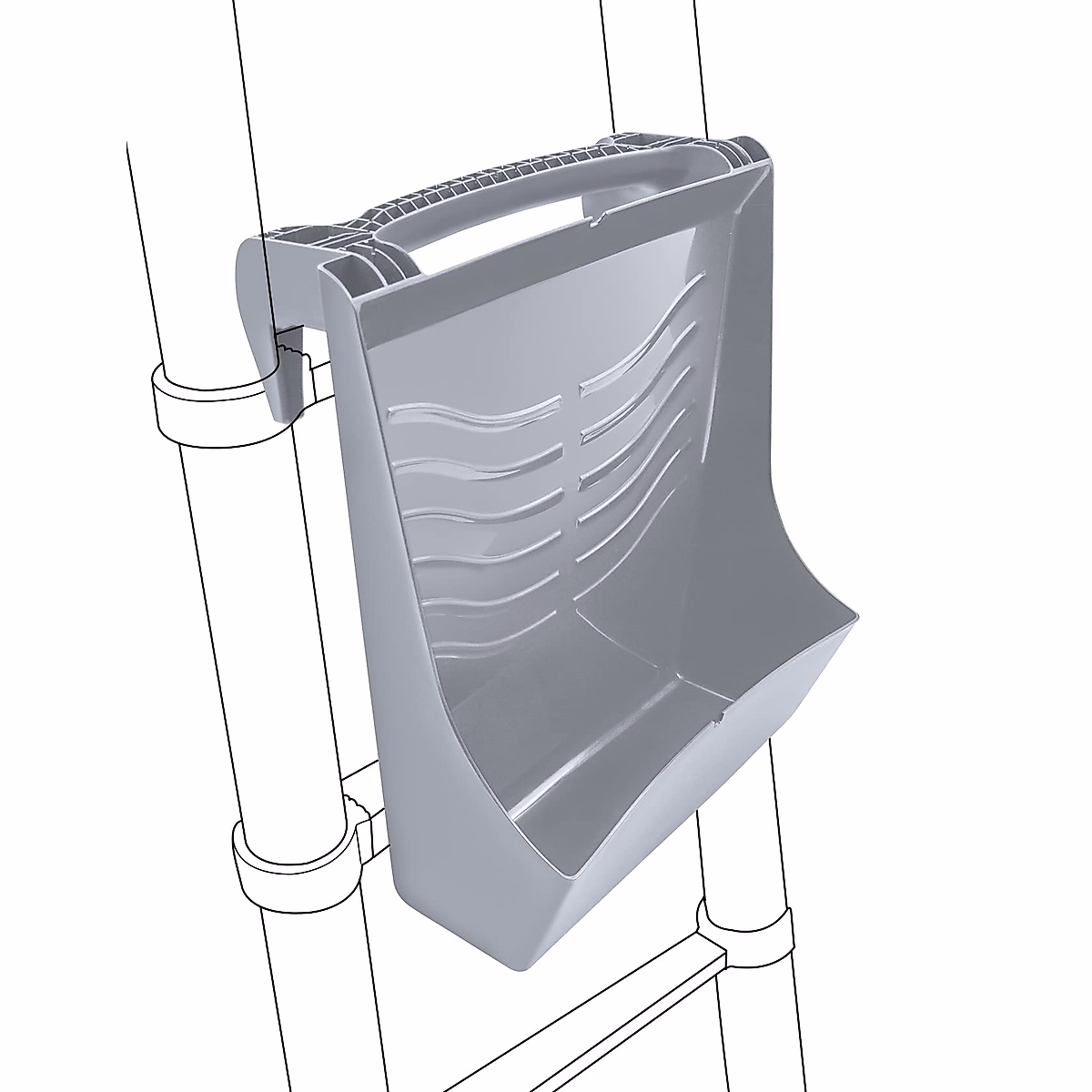 ROLLINGDOG Multifunction Paint Tray – Ladder Paint Tray,Paint Tray for Ladder,Idea for Household or Construction Use