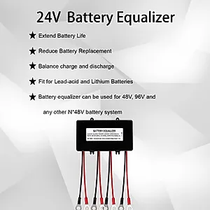 iSunergy Battery Equalizer 48V - Max 4 x 12V Battery Voltage Balancer for Gel Flood AGM Lead Acid Lithium Battery (HA02 Balancer)