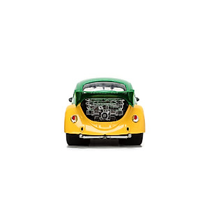 Jada Teenage Mutant Ninja Turtles 1:24 1959 Volkswagen Drag Beetle Die-cast Car & 2.75" Michelangelo Figure, Toys for Kids and Adults (33741)