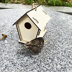 LWINGFLYER 6pcs Fat Sparrow Bird Decor Artificial Birds Feathered Foam Bird Clip on Festival Season Christmas Tree Home Garden Decoration (Brown)