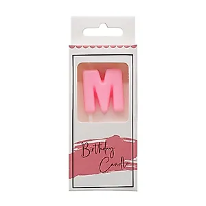 Birthday Candle Letters, Birthday Candles, M Letter Candle, Alphabet Candles, Letters Decor, Personalise Your Cake with Your Name, Name Candles for Name Birthday Cakes, Candle Letter Alphabet A-Z (M)