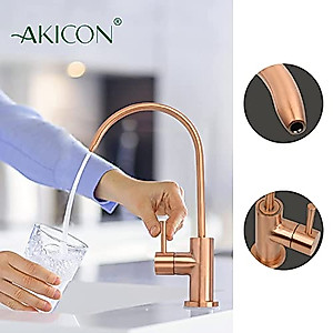 One-Handle Black and Rose Gold Drinking Water Filter Faucet Water Purifier Faucet (Copper)